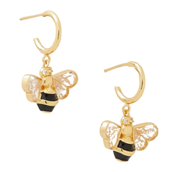 kate spade | Jewelry | Kate Spade All Abuzz Stone Bee Huggie Hoop ...